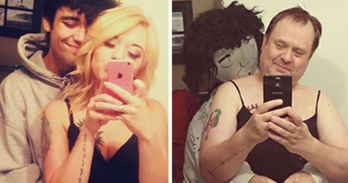 Dad Whos Been Trolling Daughter By Recreating Her Racy Selfies Now Has