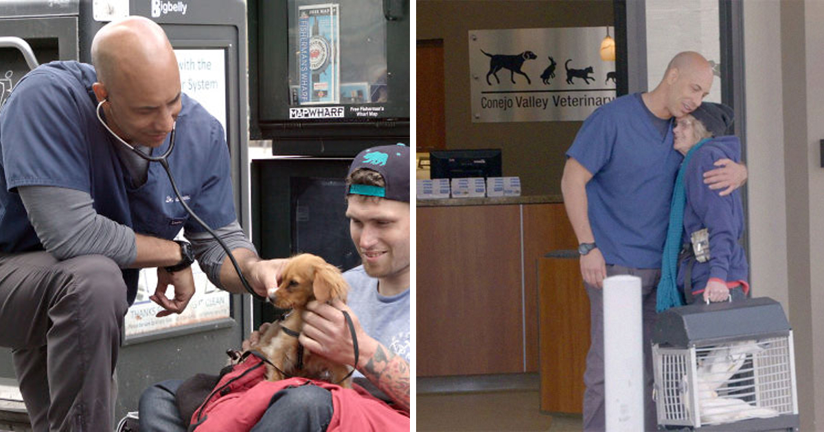 Meet The Vet Who Walks Around Treating Homeless Peoples Pets For Free