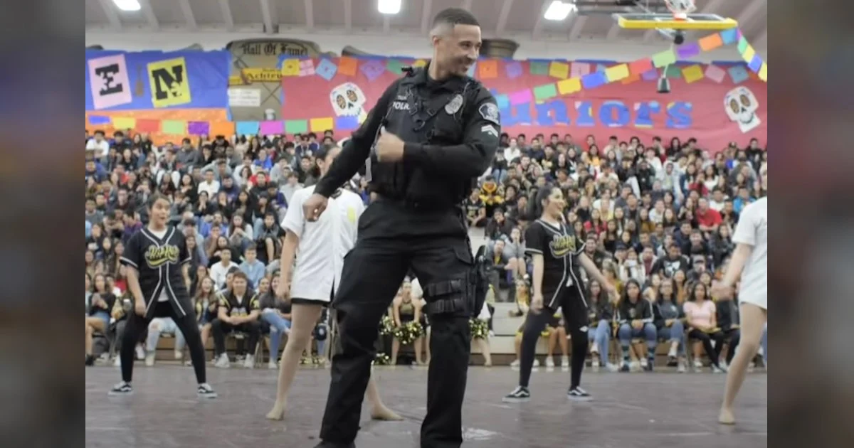 Officer takes floor with students and shows off moves that earn over ...